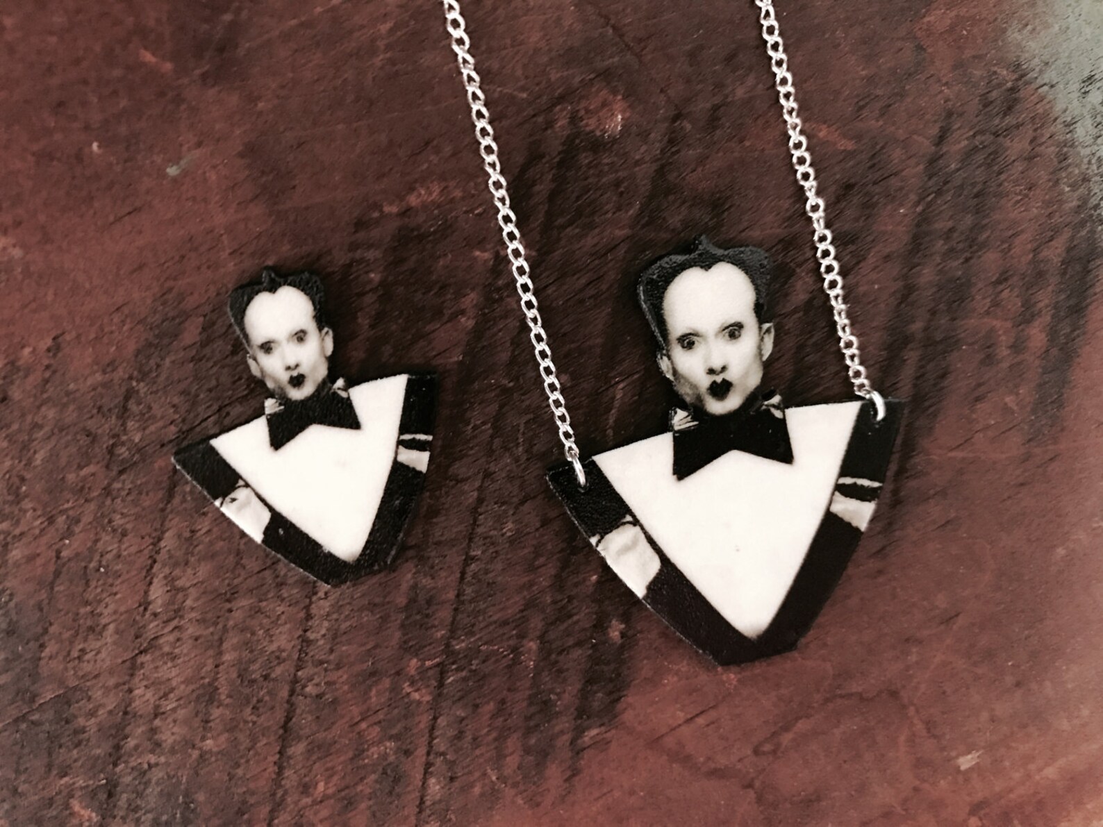 Klaus Nomi Necklace Goth New Nu Wave Music Jewelry Black and White - Etsy