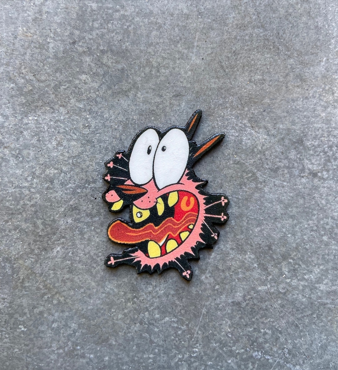 Courage the Cowardly Dog Pin Brooch Gift Cartoon - Etsy