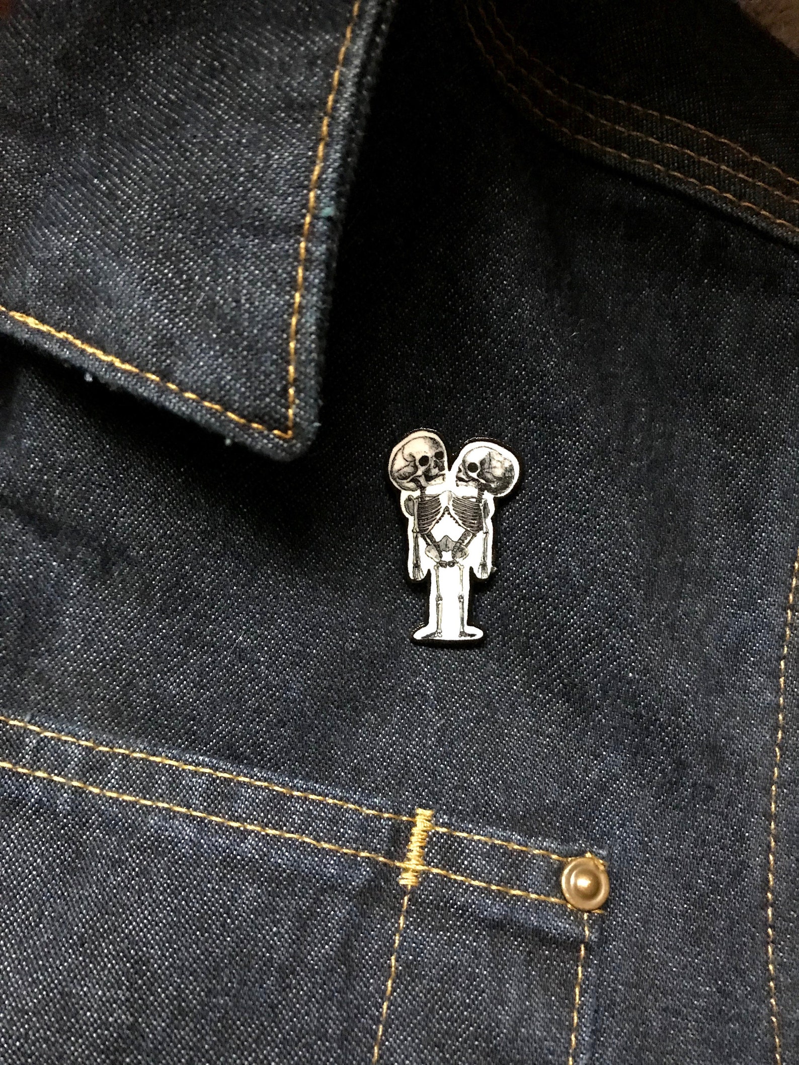 Conjoined Twins Skeleton Best Friends Forever BFF Pin Pinback | Etsy