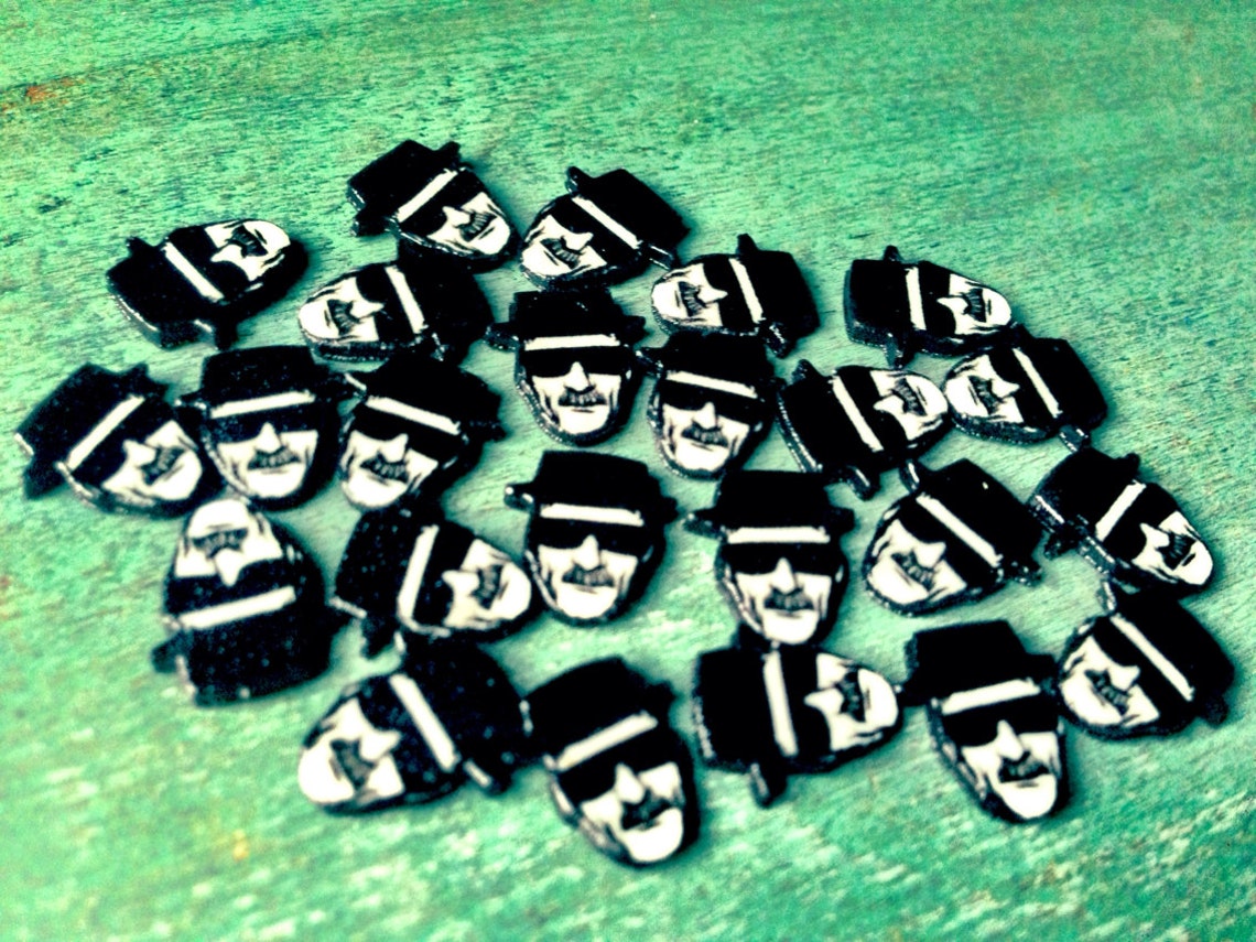 Breaking Bad Heisenberg Pin Button Cartoon Illustration Walter White ...
