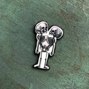 Conjoined Twins Skeleton Best Friends Forever BFF Pin Pinback Button ...