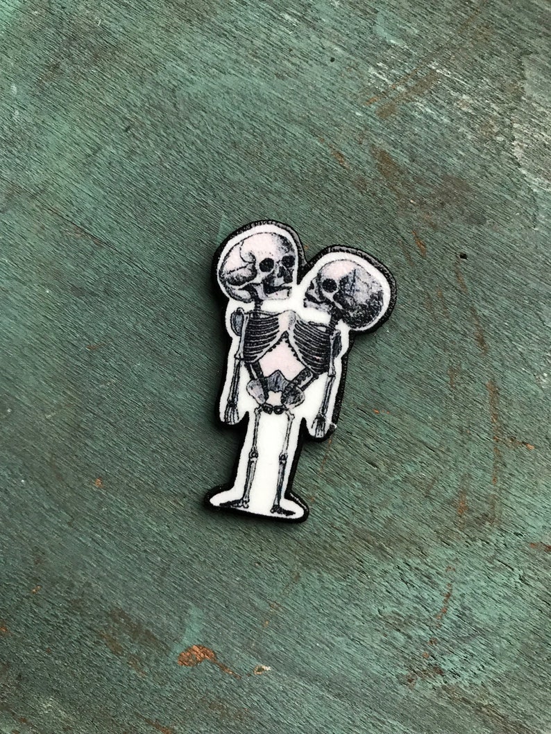 Conjoined Twins Skeleton Best Friends Forever BFF Pin Pinback | Etsy