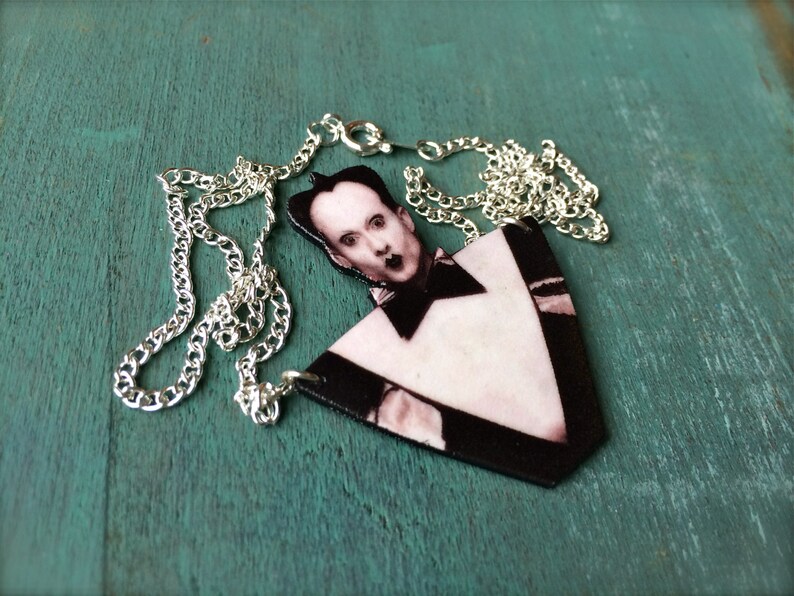 Klaus Nomi Necklace Goth New Nu Wave Music Jewelry Black and White - Etsy
