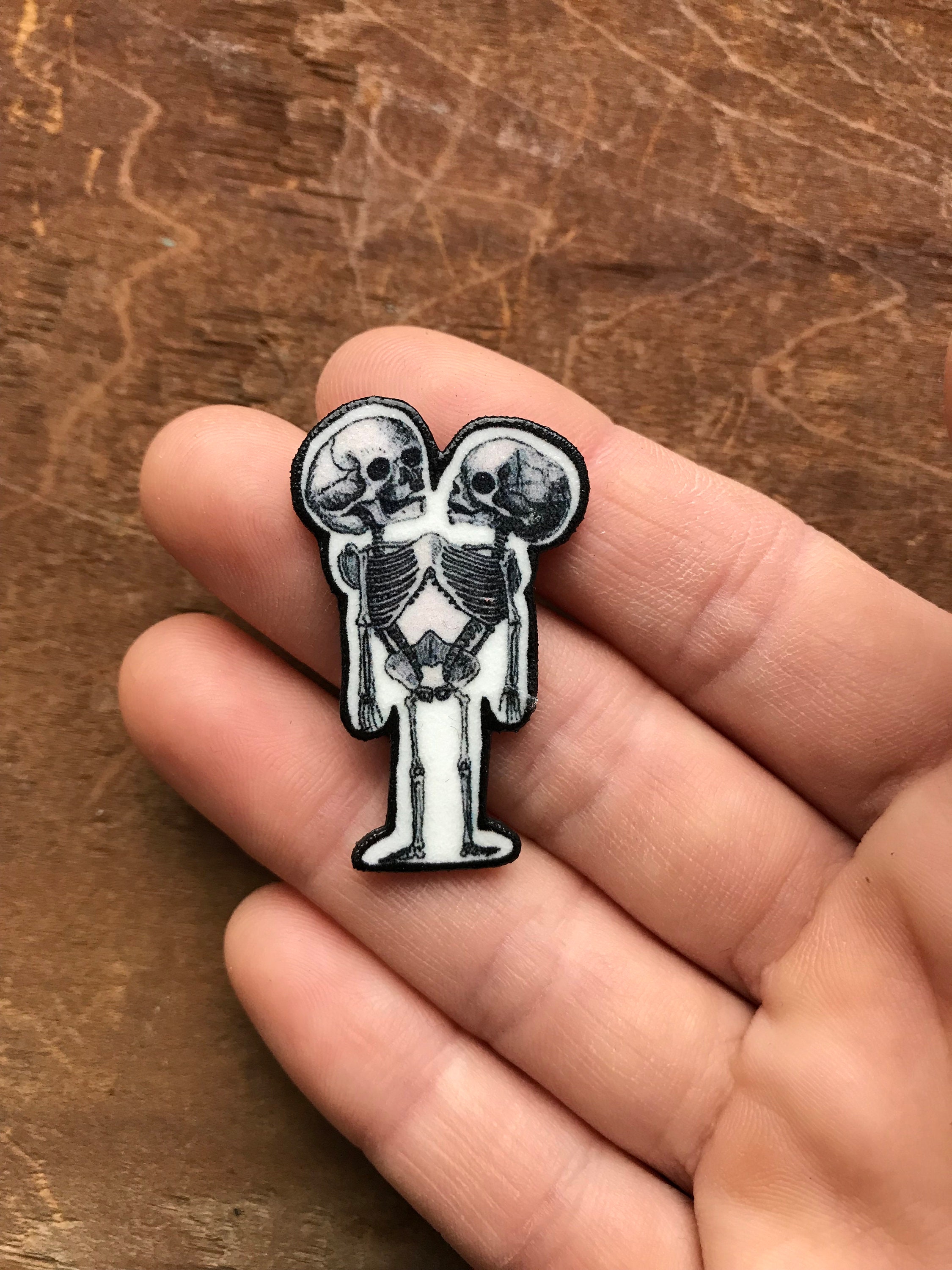 Conjoined Twins Skeleton Best Friends Forever BFF Pin Pinback | Etsy
