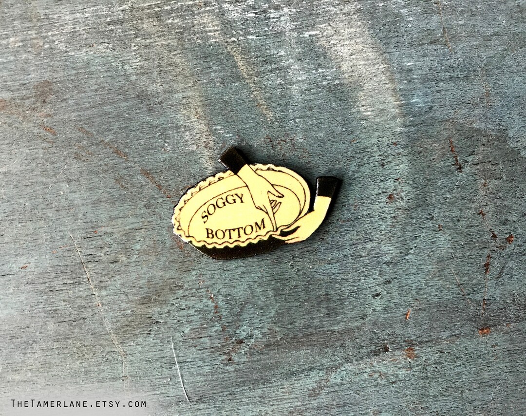 Soggy Bottom Bakers Bake Cupcake Pastry Chef Lapel Pin Pinback Button ...