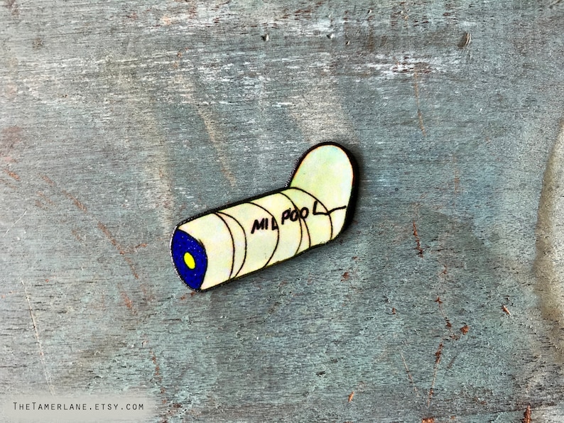 Milpool Lapel Pin Pinback Button Cast Signature Bart Simpson Simpsons ...