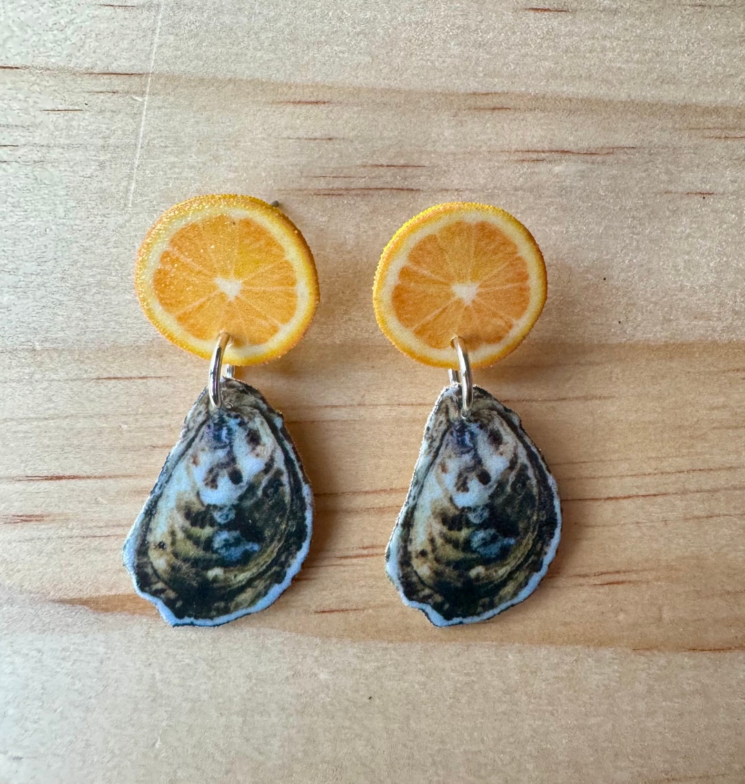 Oyster Earrings Summer Fun Food Sardines Novelty Gift Tinned Fish - Etsy