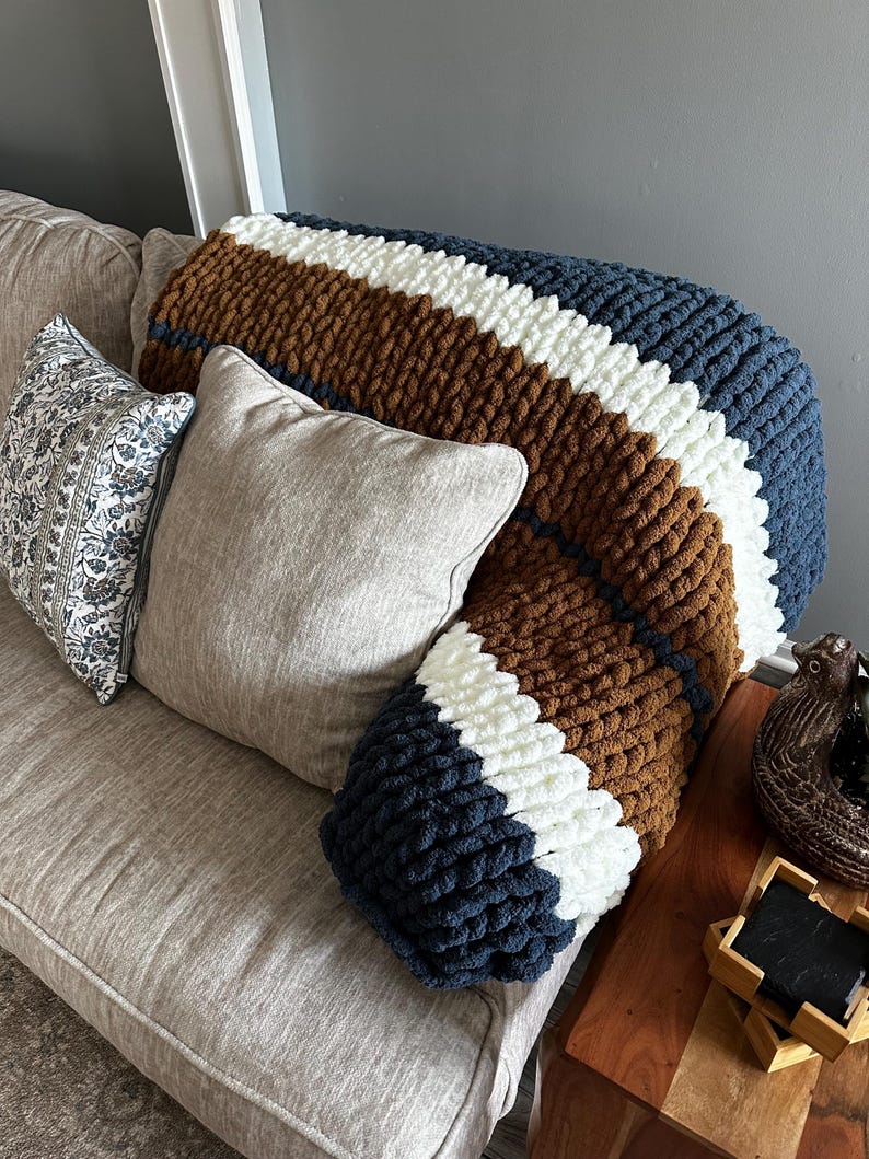 Handmade Chunky Knit Blanket - Etsy