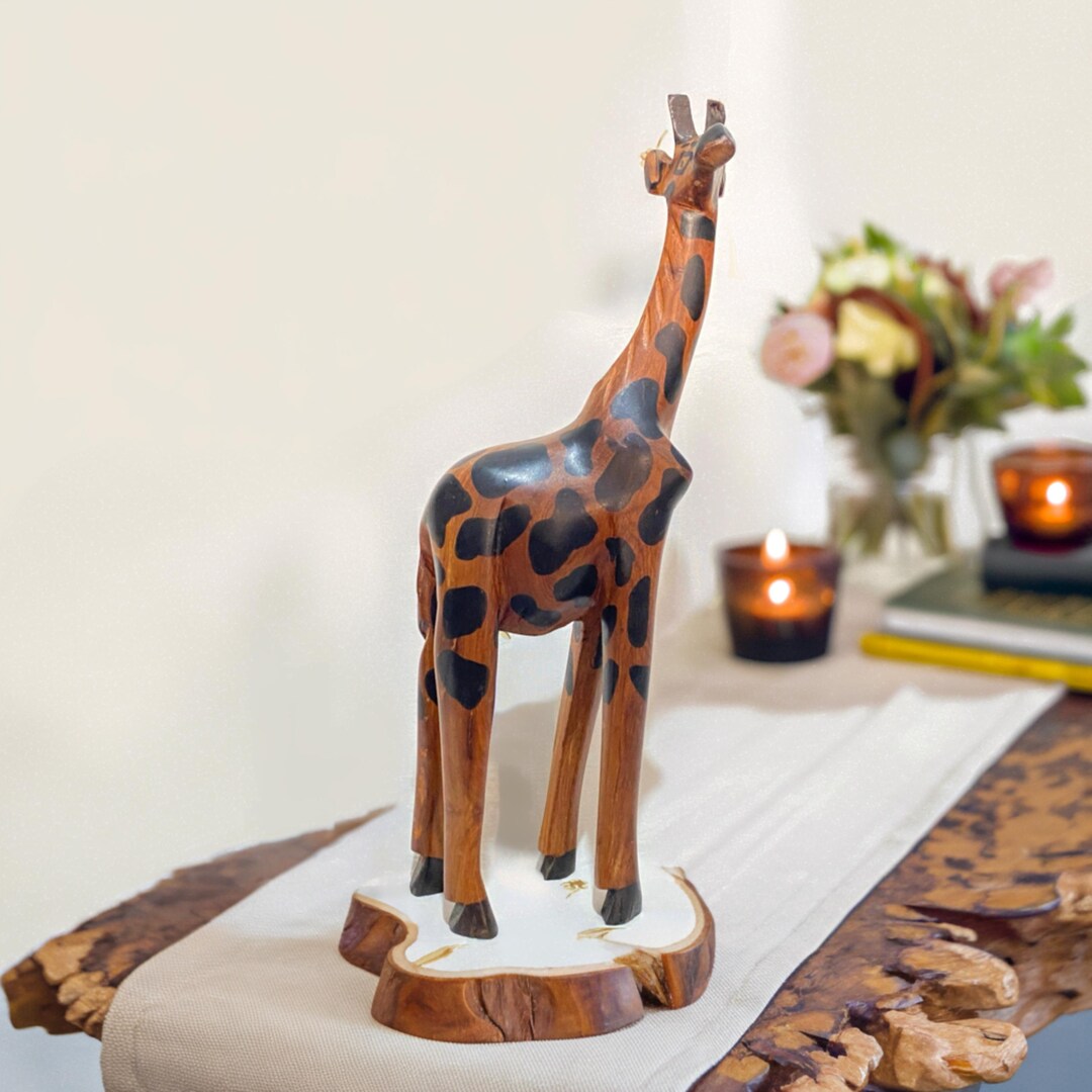 Handcrafted Wooden Giraffe Sculpture - Free Gift With Every Order! - Etsy