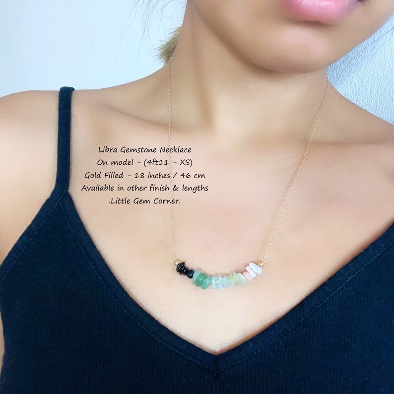 Libra Necklace October Birthday Gift Thoughtful Birthday | Etsy