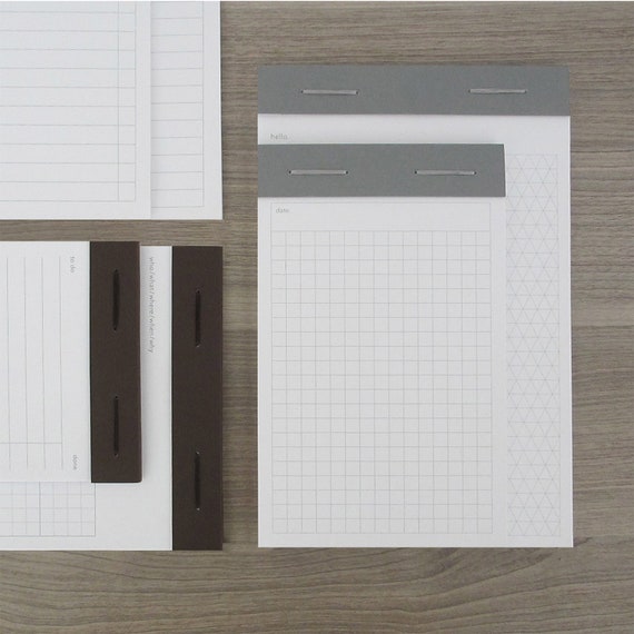 1 Small 1 Large Notepad Combo Minimal Notepad Simple | Etsy