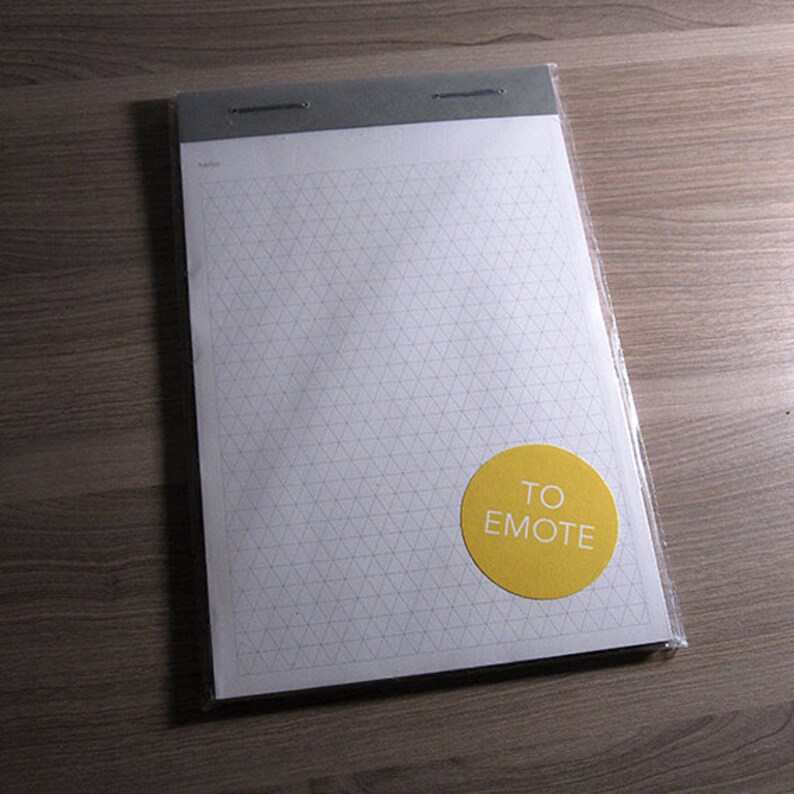 Large Notepad - Simple Triangle Grid - Grid Notepad, Minimal Notepad ...