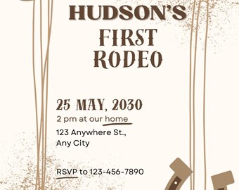 First Rodeo Invitation - Etsy
