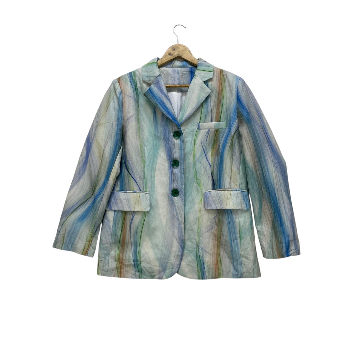 Art Colourful Casual Blazer Jacket - Etsy