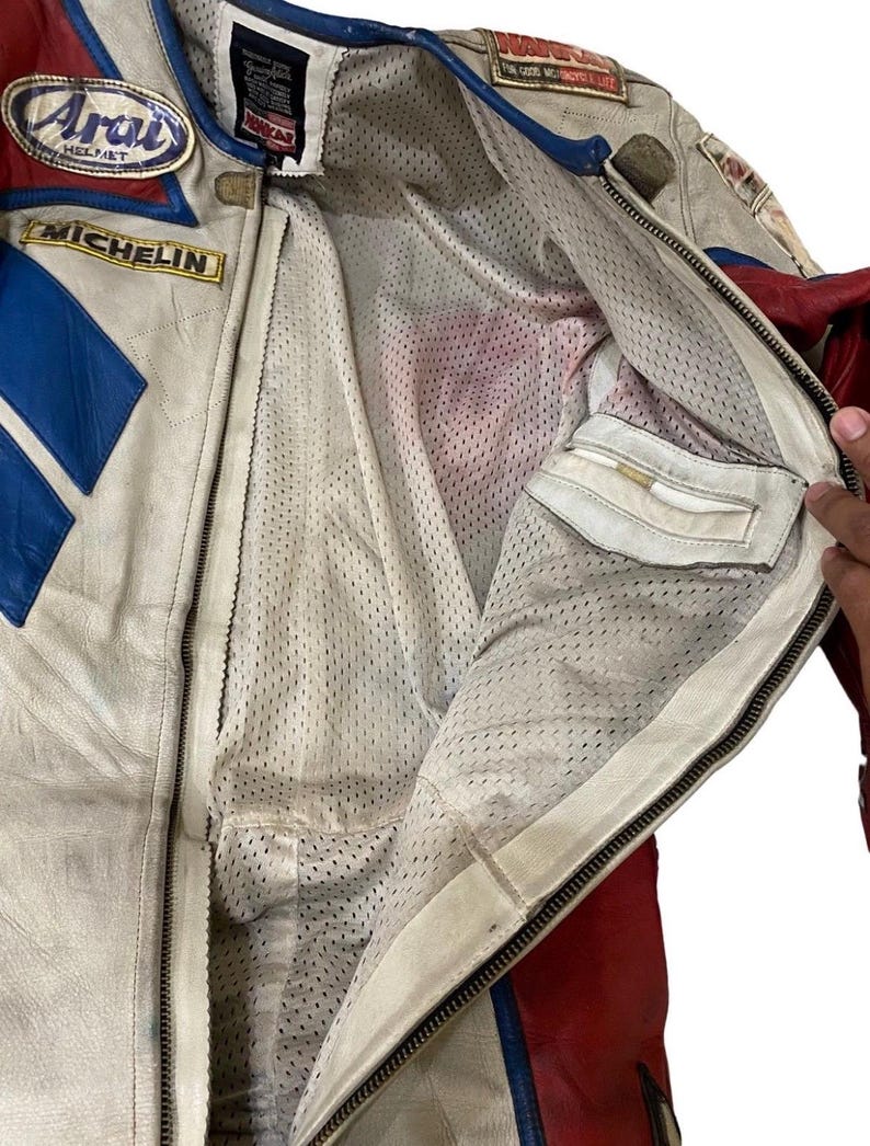 Vintage Nankai Honda Racing Leather Suit Biker Jacket - Etsy