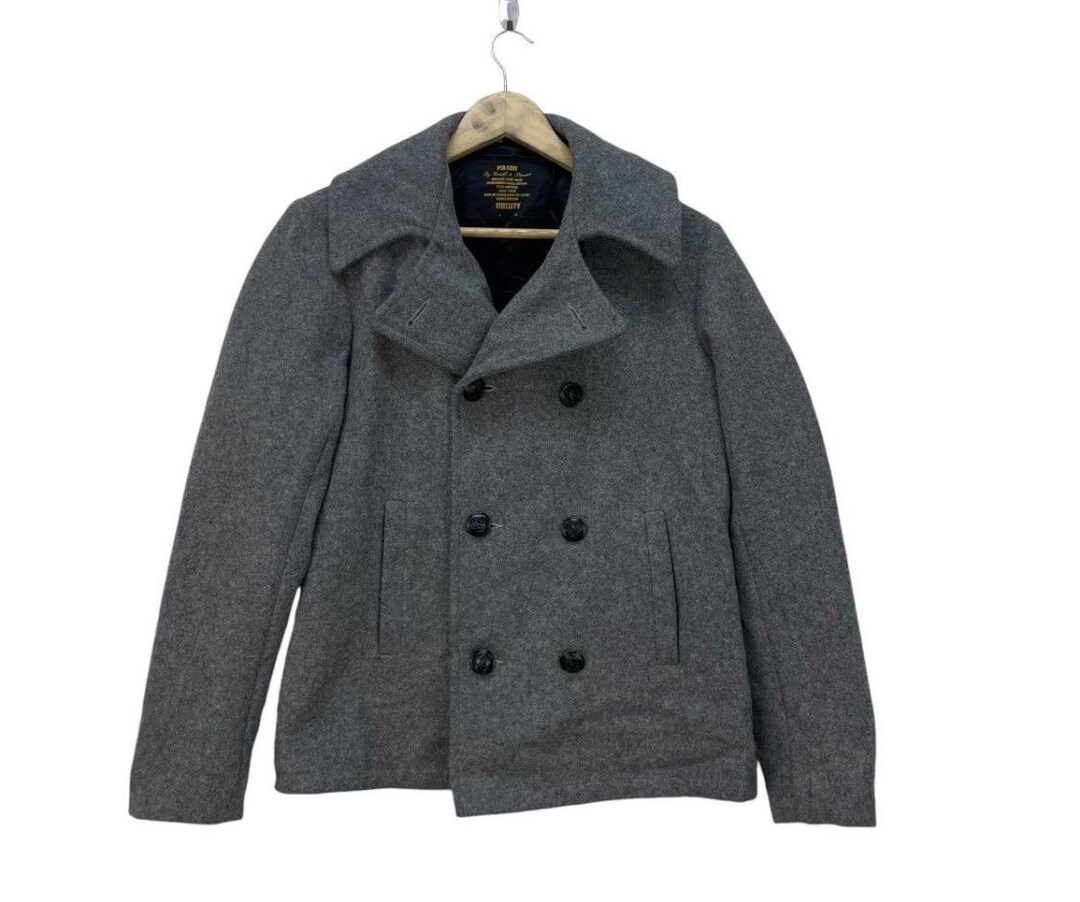 Vintage Pea Coat Fidelity Gerald Stewart Double Breasted Size Medium - Etsy