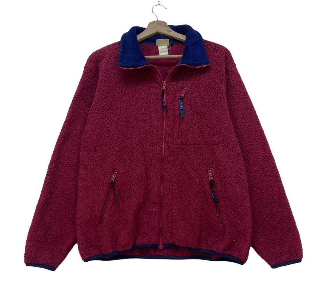 Vintage LL Bean Fleece Jacket - Etsy