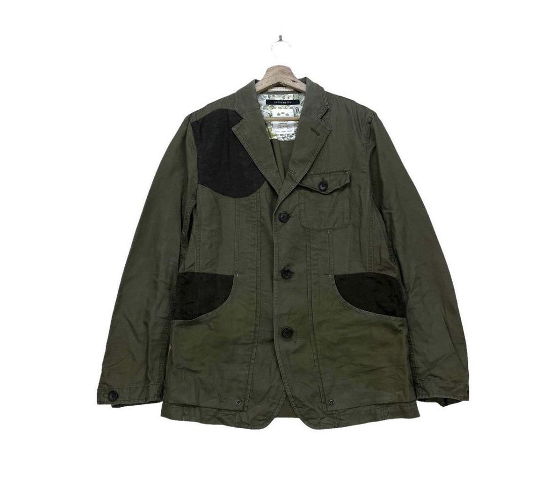 Vintage Intermezzo Flanders Linen Pacthwork Japanese Brand Jacket Size ...