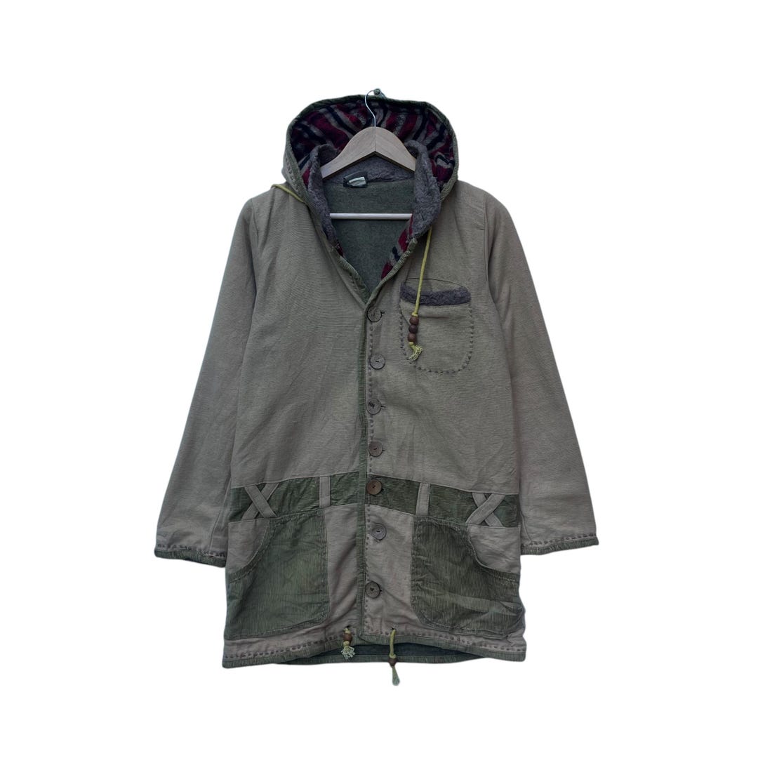 Vintage Parka Nice Design Japanese Brand Hooded Jacket Single Pocket on ...