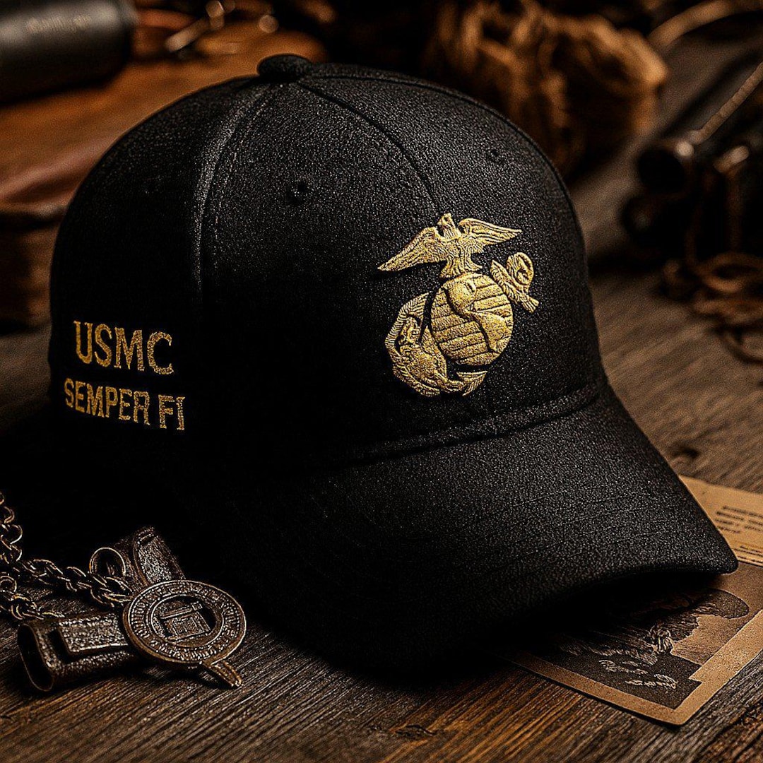 USMC Marine Corps Semper Fi Hat, USMC Baseball Cap Merch Birthday, Best ...