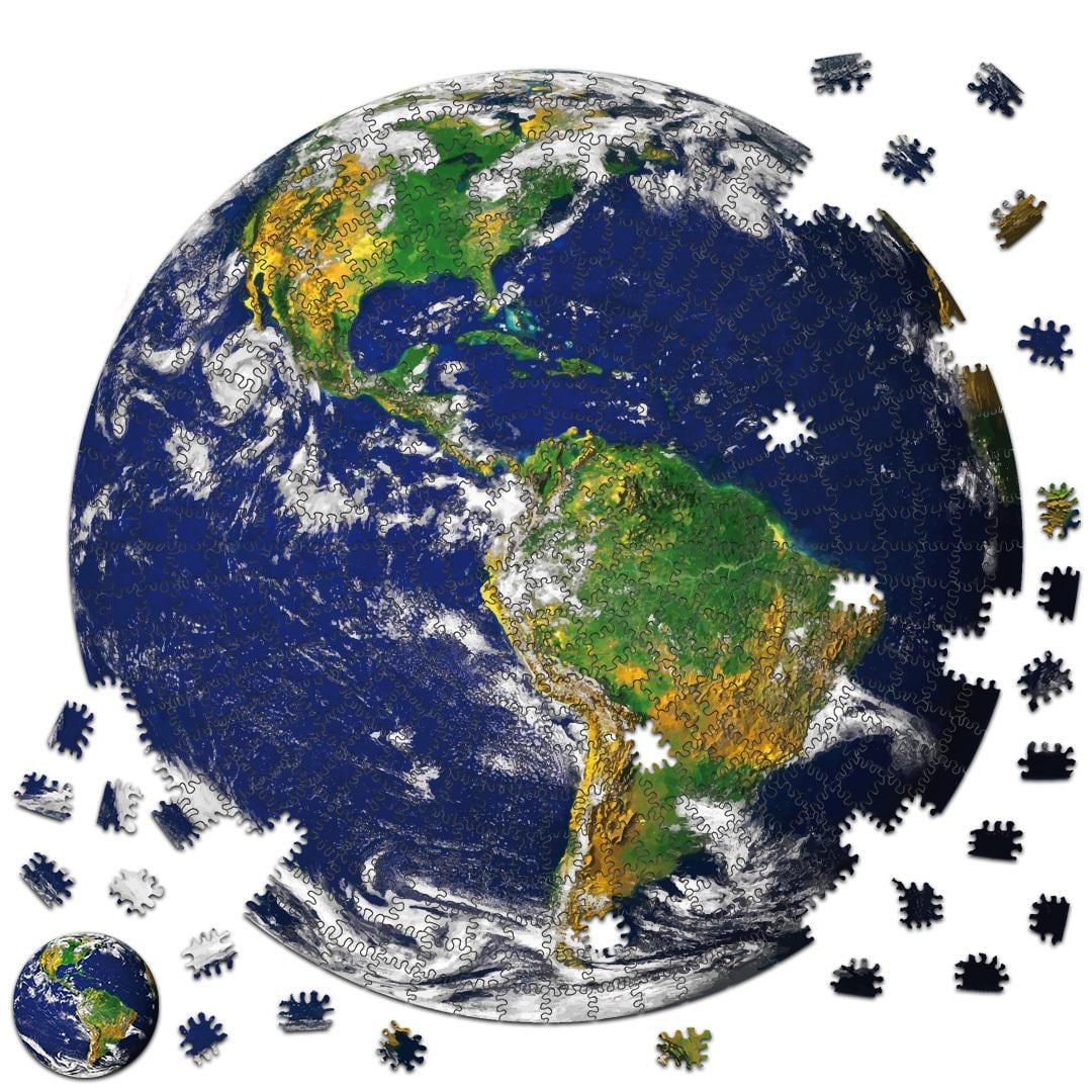 Wooden Planet Earth Puzzle - Etsy