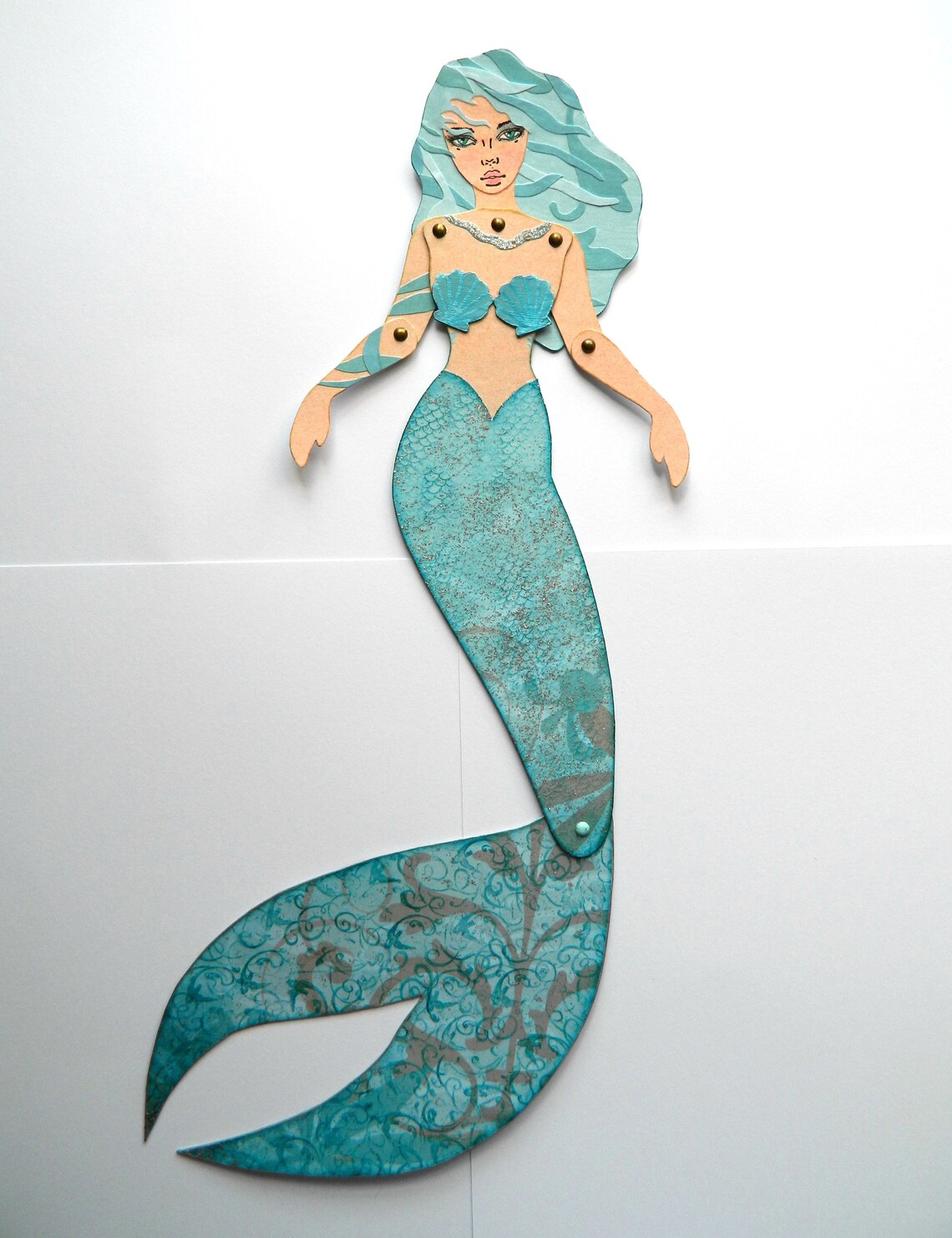 Articulated Mermaid Paper Art Doll | Etsy
