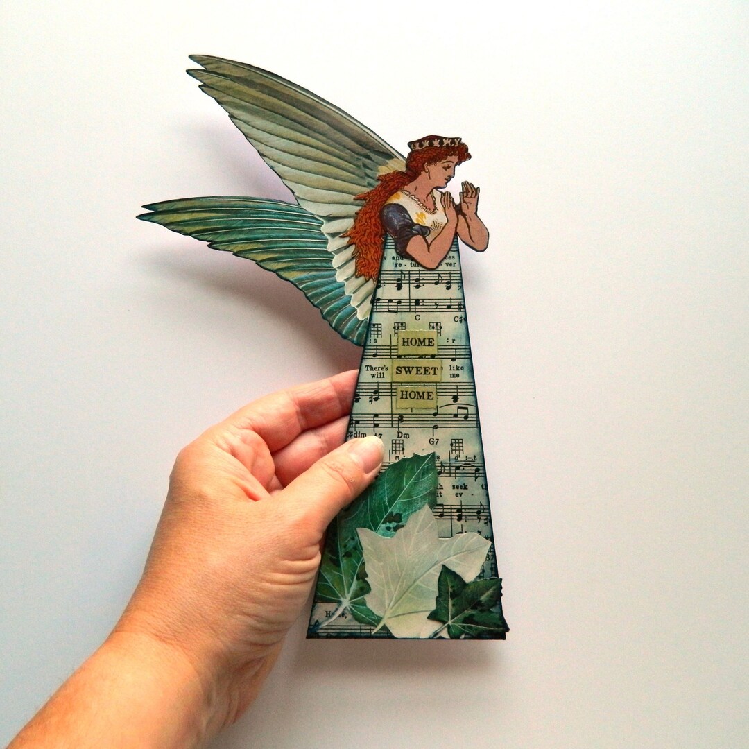Angel Paper Doll, Home Sweet Home Angel Paper Art Doll, Vintage Lady ...