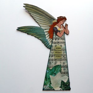 Angel Paper Doll, Home Sweet Home Angel Paper Art Doll, Vintage Lady ...