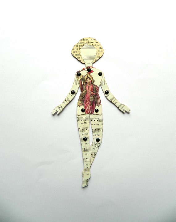 Articulated Paper Doll Unique Bookmarks - Etsy