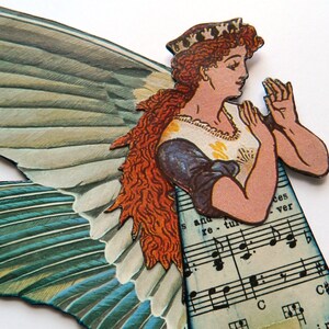 Angel Paper Doll, Home Sweet Home Angel Paper Art Doll, Vintage Lady ...