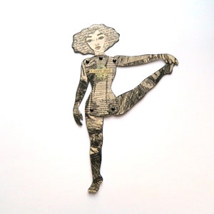 Black and White Paper Doll Bookmark Monochrome Paper Doll - Etsy UK