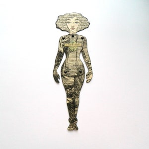 Black and White Paper Doll Bookmark Monochrome Paper Doll - Etsy UK