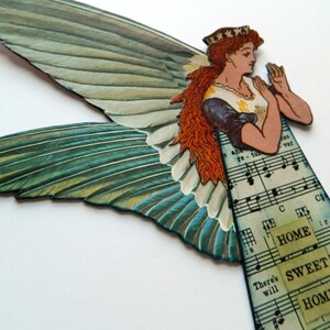 Angel Paper Doll, Home Sweet Home Angel Paper Art Doll, Vintage Lady ...