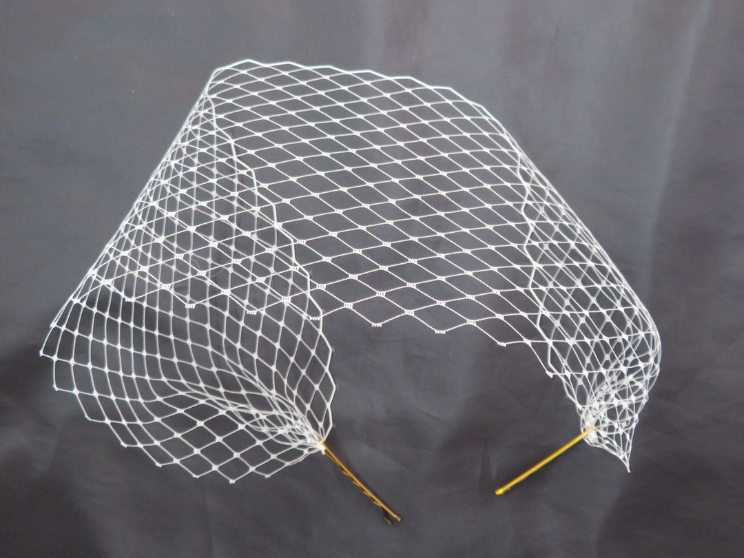 Ivory Narrow Classic Soft Veiling Bandeau Vintage Eye Veil Retro ...