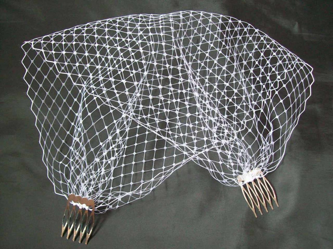 White Classic Vintage Style Veil Birdcage Bandeau Wedding Bridal Bride ...