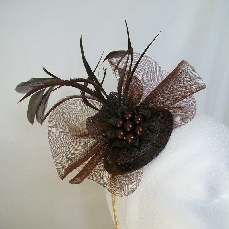Brown Fascinator - Etsy