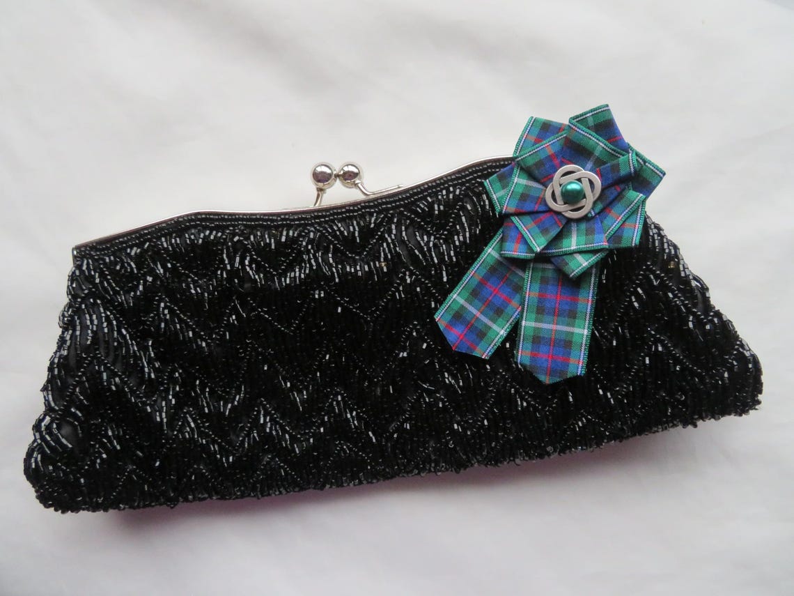 Mackenzie Tartan Celtic Ribbon Ruffle Rosette Mini Clip Rosette ...