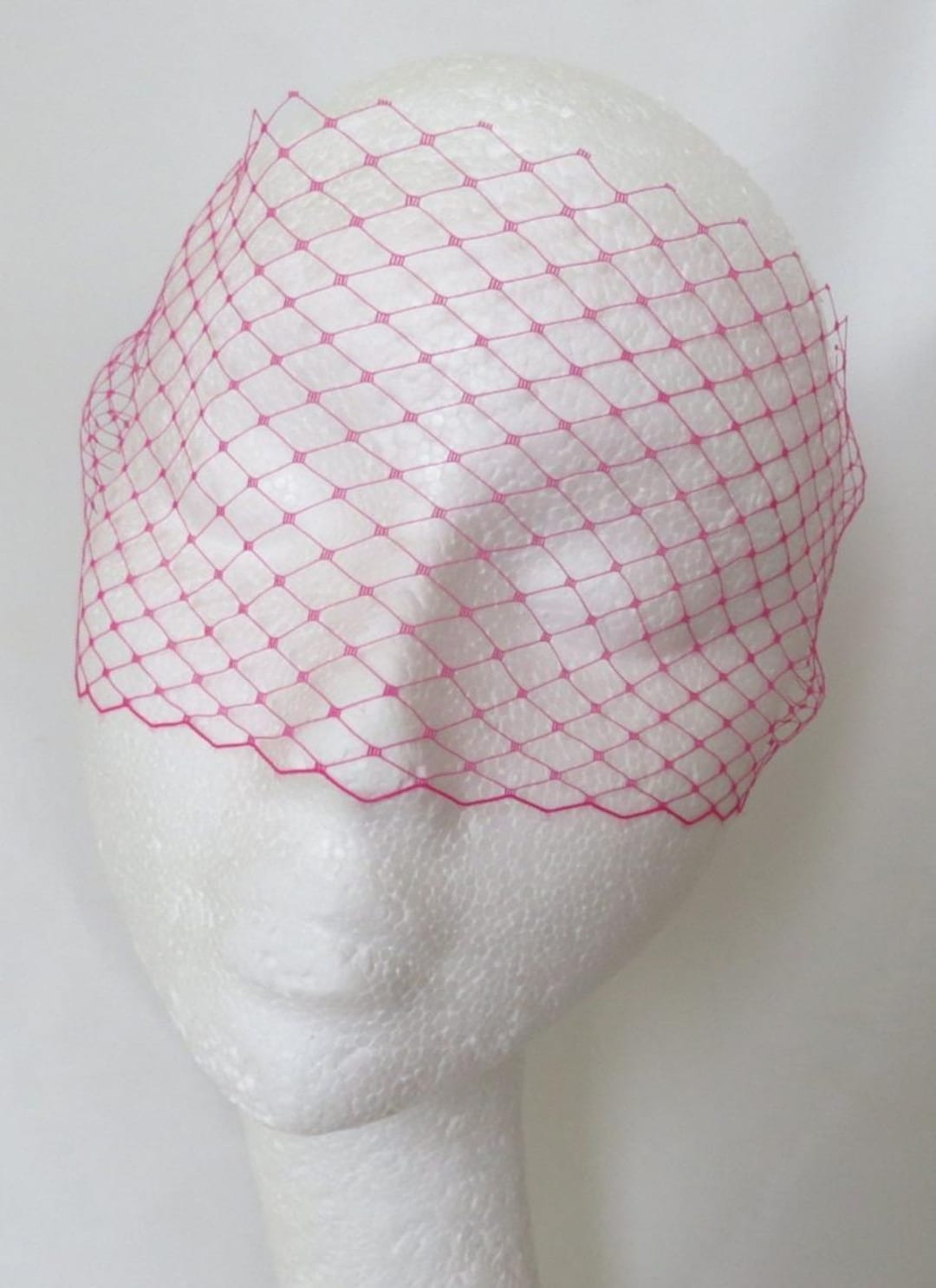 Dark Cerise Cyclamen Pink Narrow Classic Soft Veiling Bandeau Vintage ...