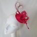 Cerise Pink Fascinator Bright Hot Fuchsia Pinks - Curl Feather Sinamay ...