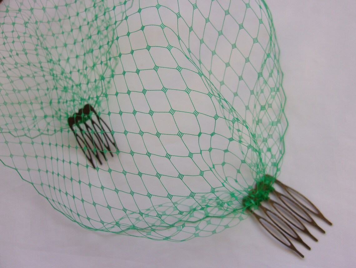 Emerald Birdcage Veil Jade Absinthe Green Bandeau Burlesque Gothic ...