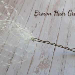 Ivory Birdcage Veil - Pale off White Bandeau Bridal Brides Wedding ...