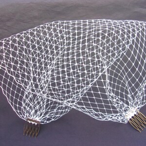 Ivory Birdcage Veil - Pale off White Bandeau Bridal Brides Wedding ...