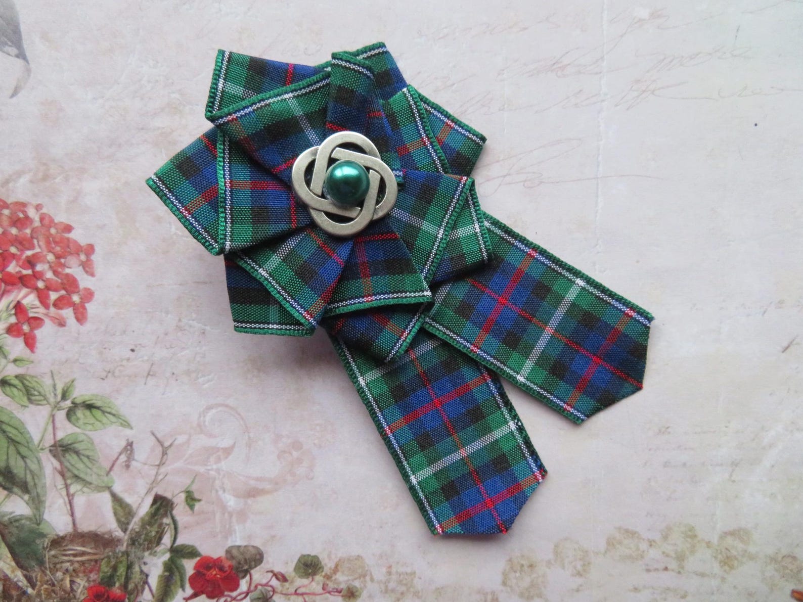 Mackenzie Tartan Celtic Ribbon Ruffle Rosette Mini Clip Rosette ...
