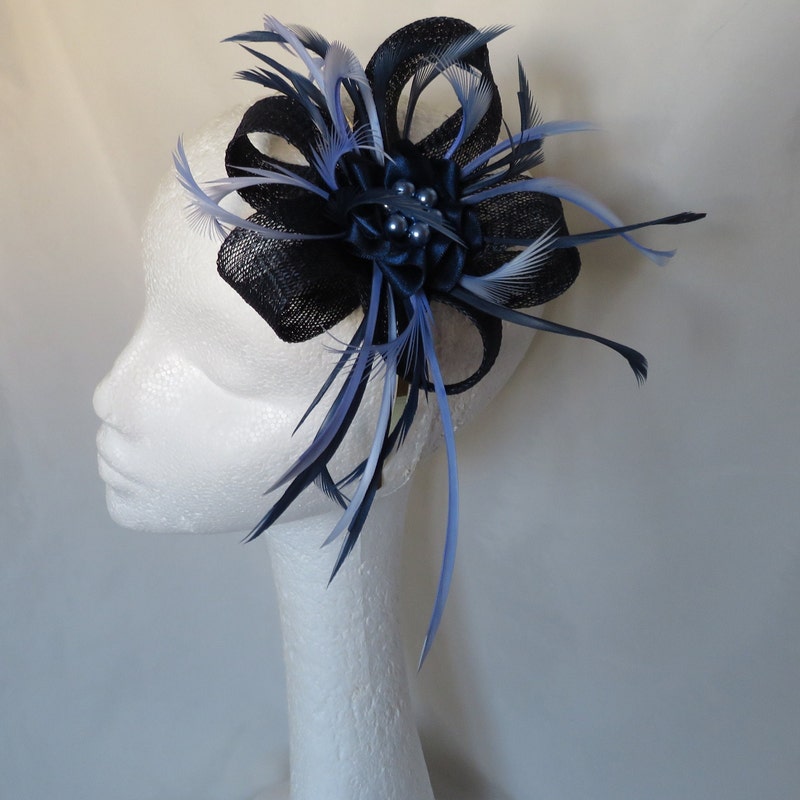 Navy Blue Fascinator - Etsy