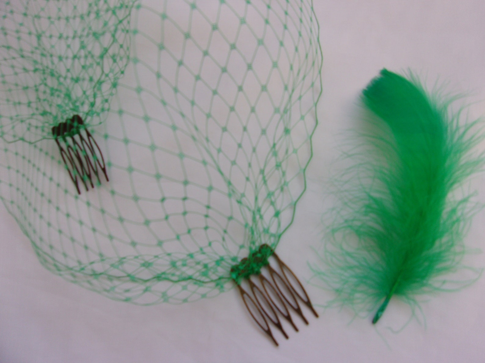 Emerald Birdcage Veil Jade Absinthe Green Bandeau Burlesque Gothic ...