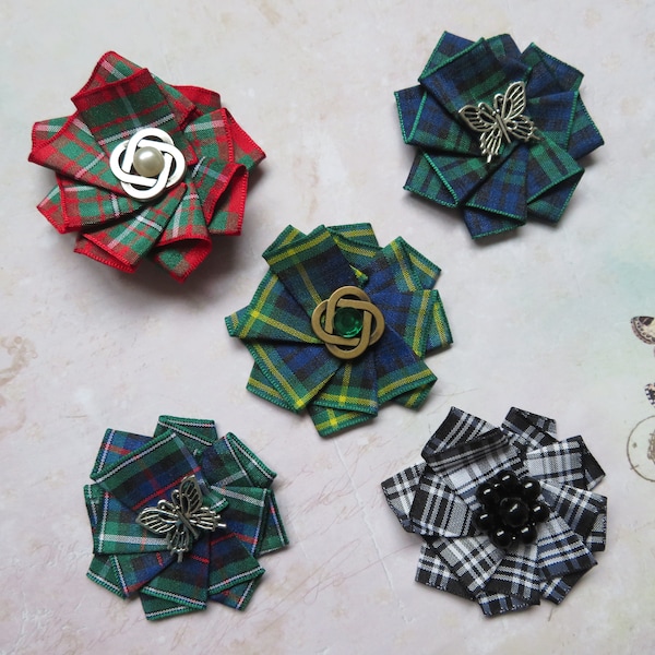 Scottish Plaid Brooch - Etsy