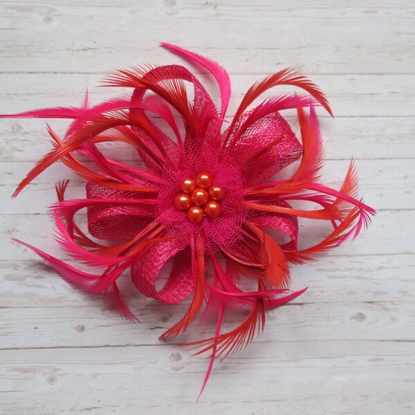 Orange Fascinator - Etsy