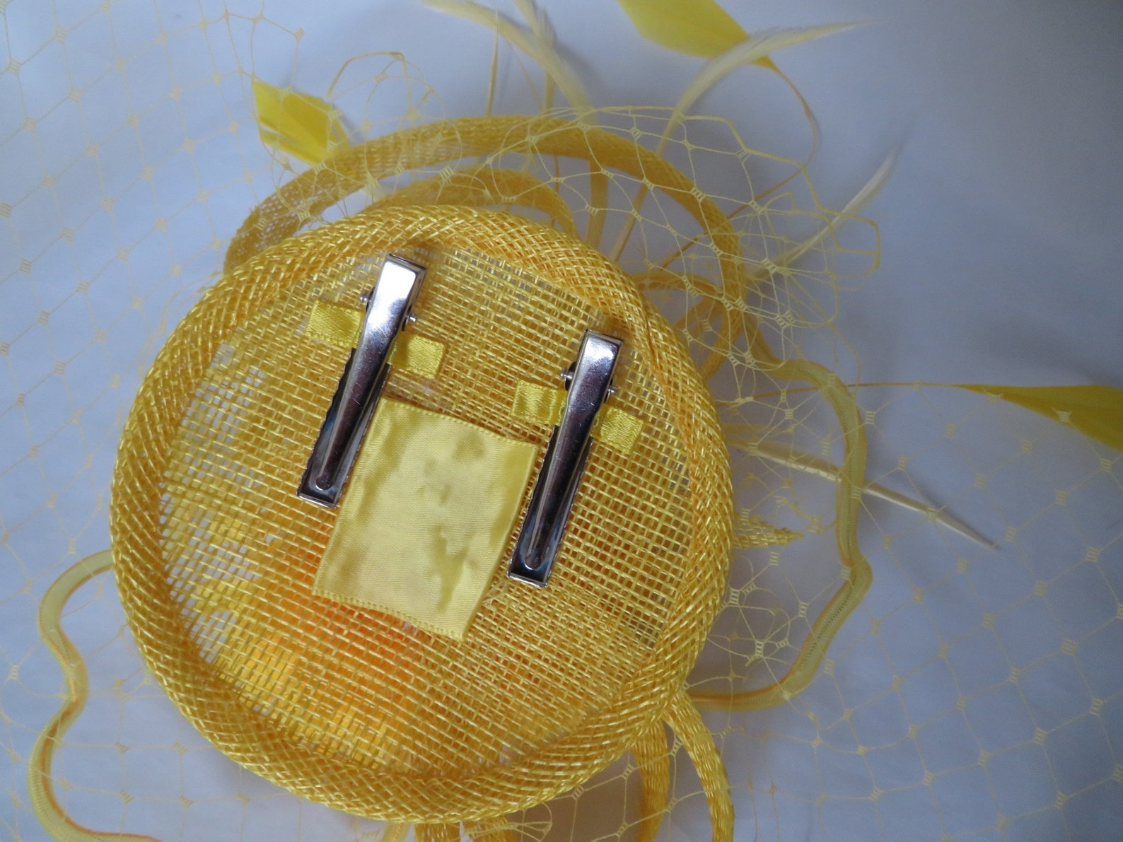 Yellow Bespoke Fascinator Hat Canary Buttercup Daisy Flower Cocktail ...