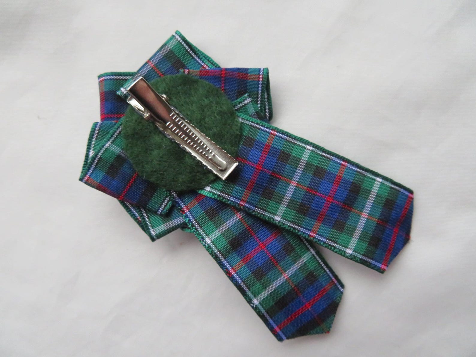 Mackenzie Tartan Celtic Ribbon Ruffle Rosette Mini Clip Rosette ...