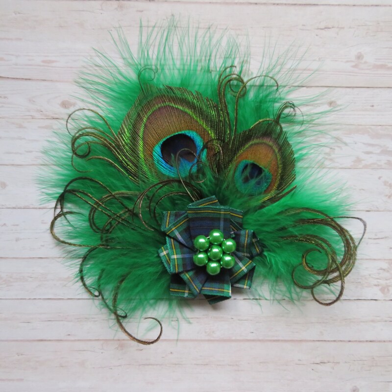 Peacock Hairclip - Etsy